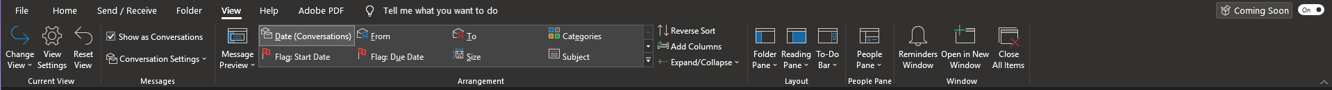 "Focused Inbox" missing in View tab - Microsoft Q&A