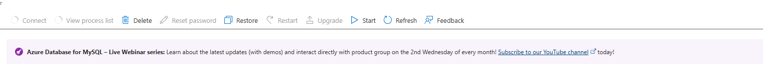 Mysql resource stays in stopped status and generate an error when I try ...