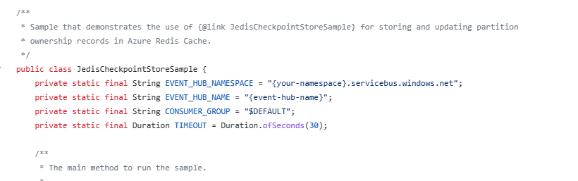 Is it possible to use checkpointstore-jedis in spring-cloud-azure ...
