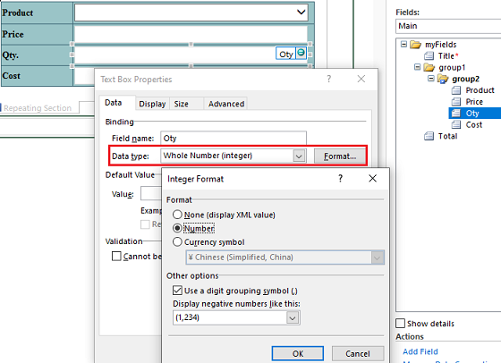 Add quantity field to repeating Table - Microsoft Q&A