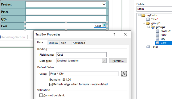 Add quantity field to repeating Table - Microsoft Q&A Add quantity field to repeating Table - Microsoft Q&A