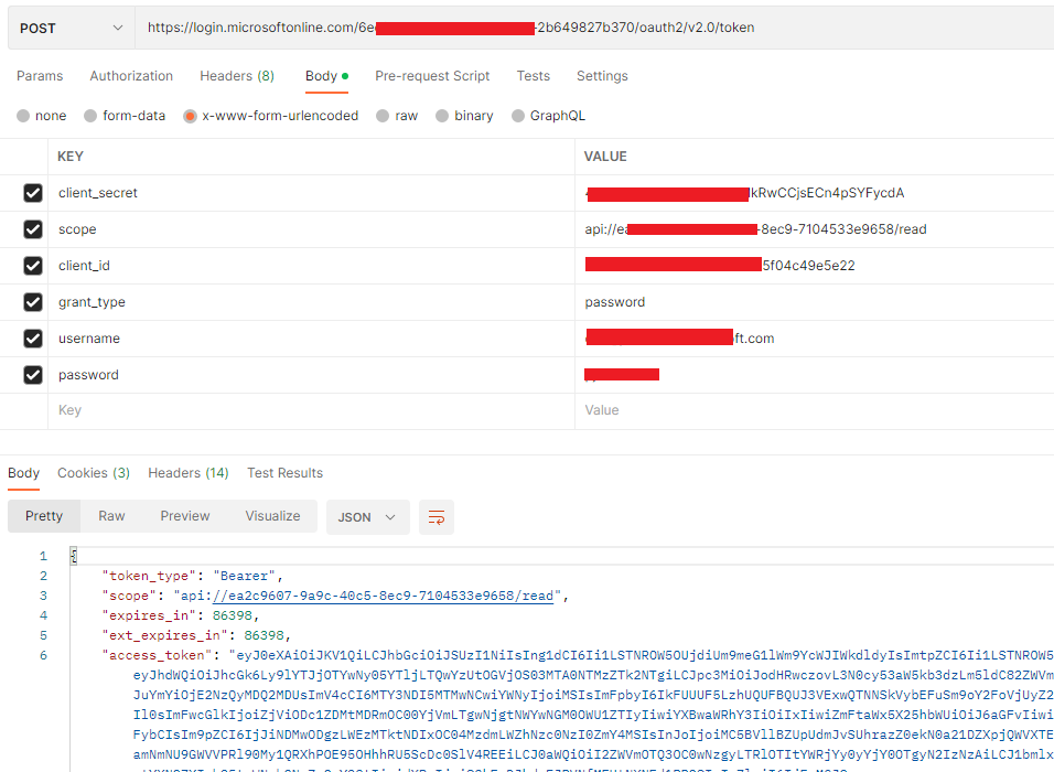 Middle-tier access token request and getting the invalid_grant error. AADSTS50013: Assertion ...