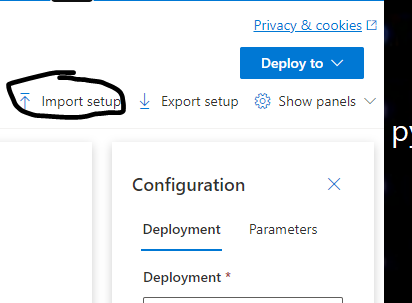 Import setup failed in Chat Playground. - "Setup load failed ...