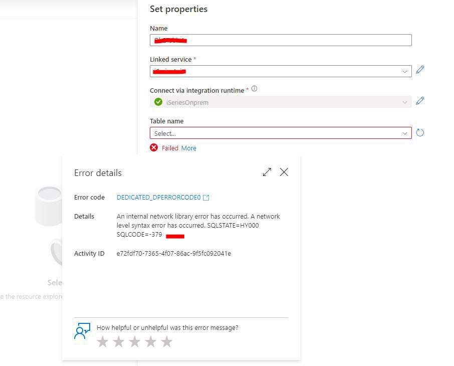 Azure DB2 Linked service setup assistance (AS400) - Microsoft Q&A