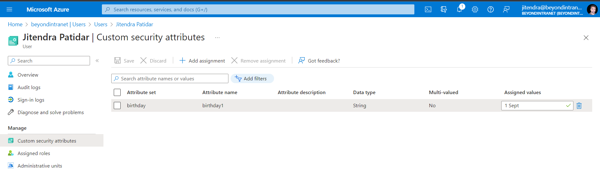 Not able to fetch Custom Security Value of Users from Entra Id ... Not able to fetch Custom Security Value of Users from Entra Id ...