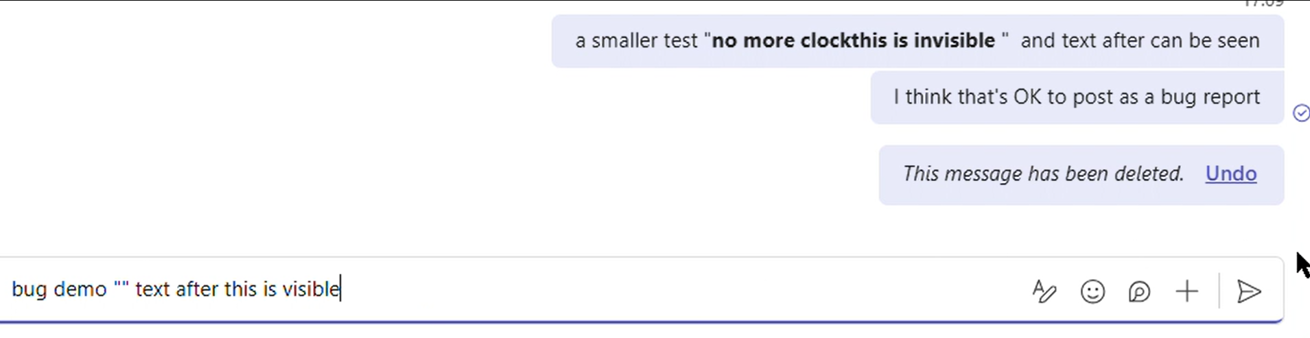 Teams bug - typing becomes invisible after pasting text - Microsoft Q&A