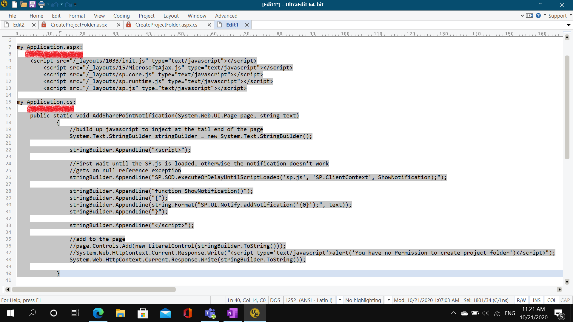 SharePoint 2019 On Premise Cusotm Application Page with SP.UI.Notify.addNotification - Microsoft Q&A