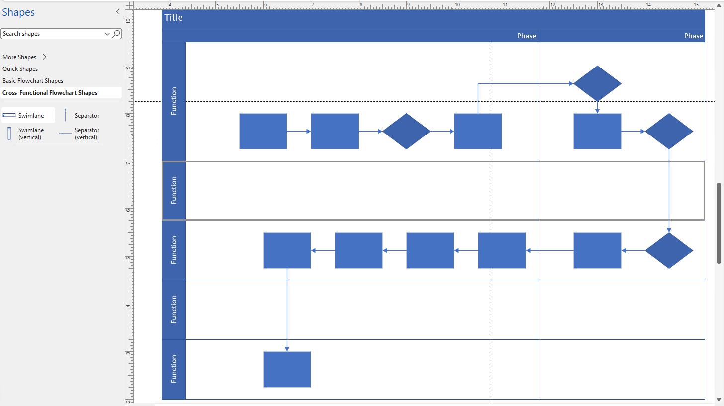 MS Visio PRO Crossfunctional Flowchart/Swimlane/Separator Issue ...