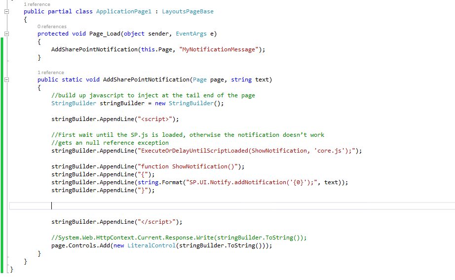 SharePoint 2019 On Premise Cusotm Application Page with SP.UI.Notify.addNotification - Microsoft Q&A