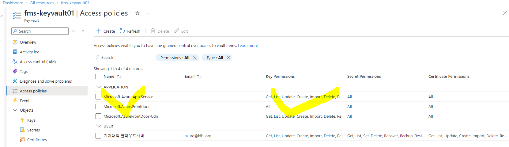 Azure Front Door certificate update error - Microsoft Q&A