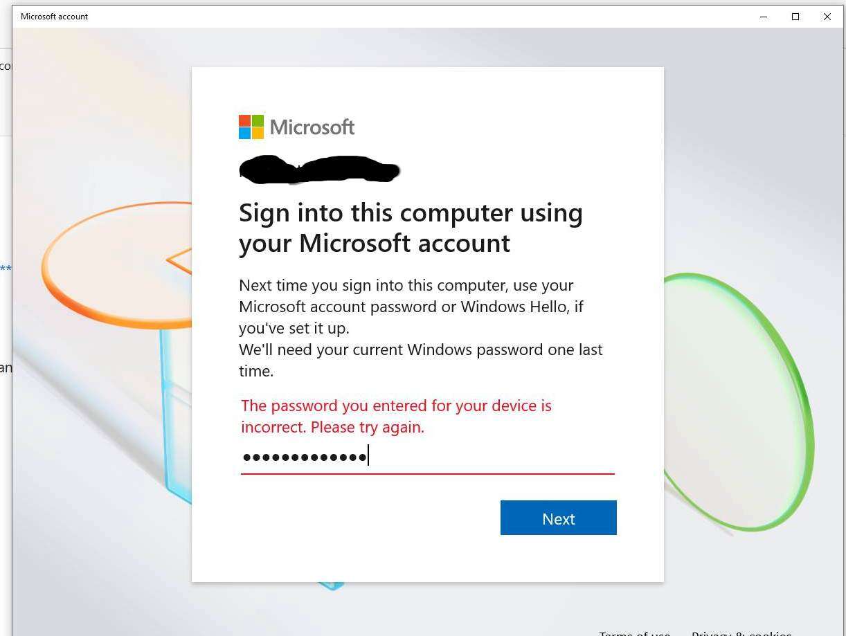 Microsoft sign in does not recognize correct password - Microsoft Q&A