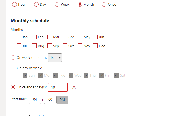 SSRS 2022 - Subscription Error when Scheduling to Run each Month on ...