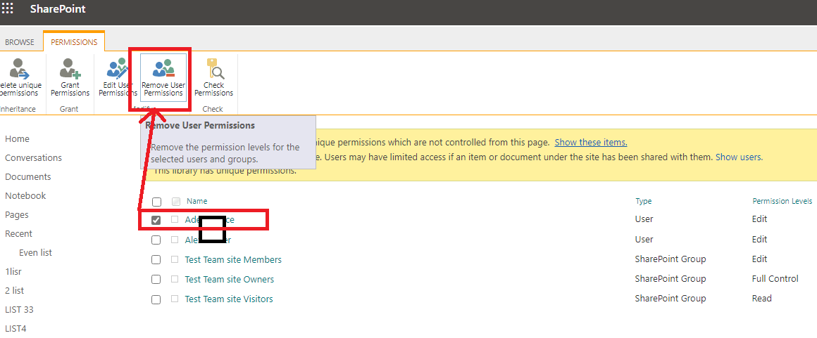 How to block a specific user to access to document library on SharePoint - Microsoft Q&A