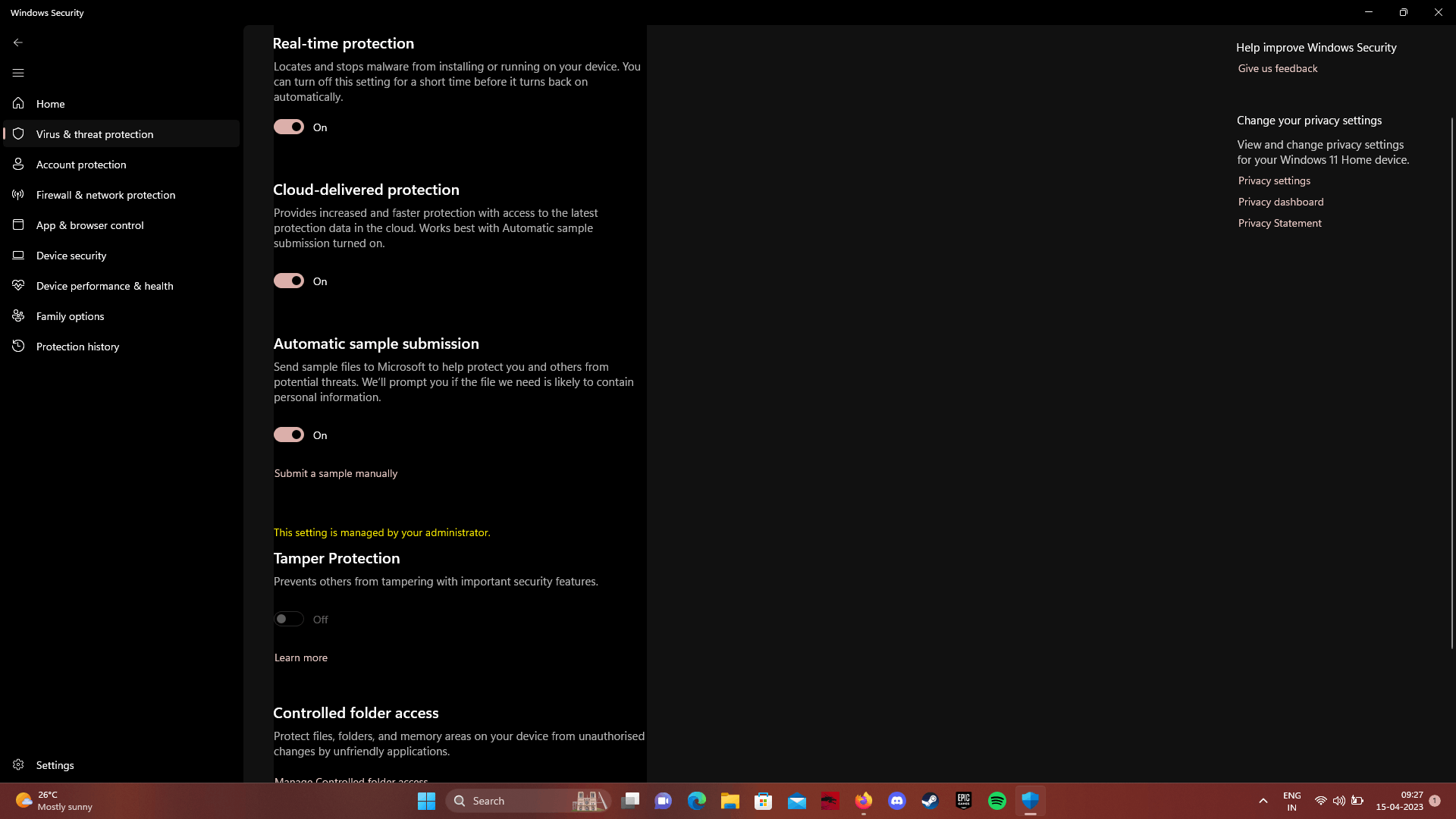 Windows Defender taking too much time to open. - Microsoft Q&A