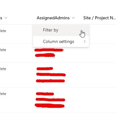 SharePoint - Can't filter list based on people column with "Allow ...
