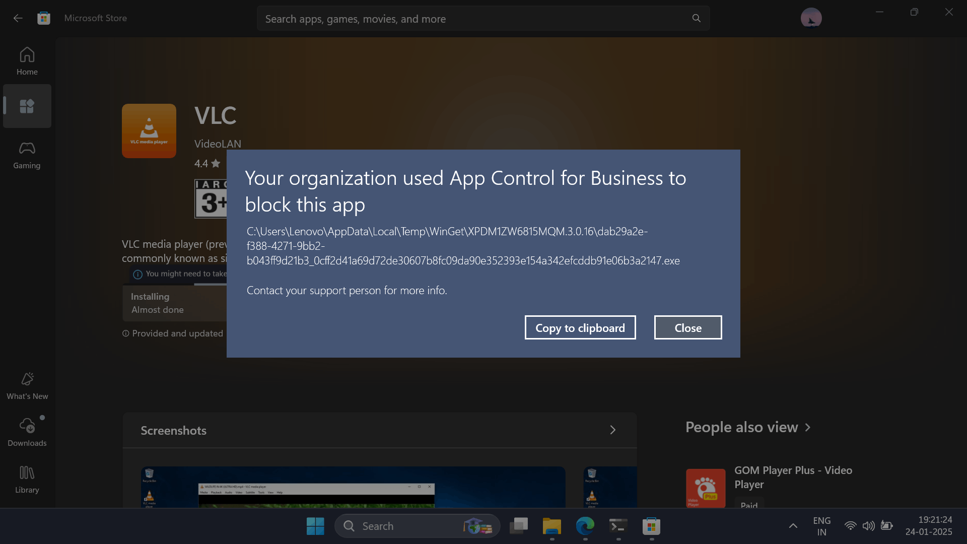 Your organization used app control for App Control for business to ...