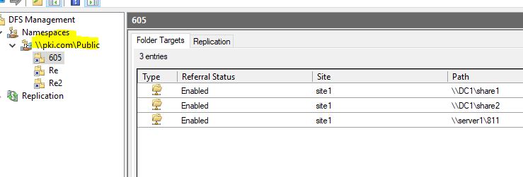 Dfs Folder Target Configuration Microsoft Qanda