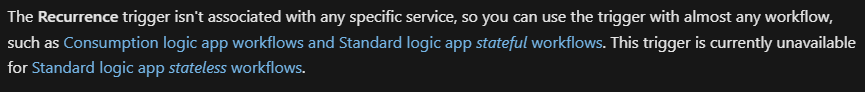 No option for "Recurrence" Trigger in Logic App Standard Single Tenant Plan - Microsoft Q&A