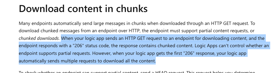 Azure Logic App Enable Chunking Not Sending Follow Up Get Requests Microsoft Qanda