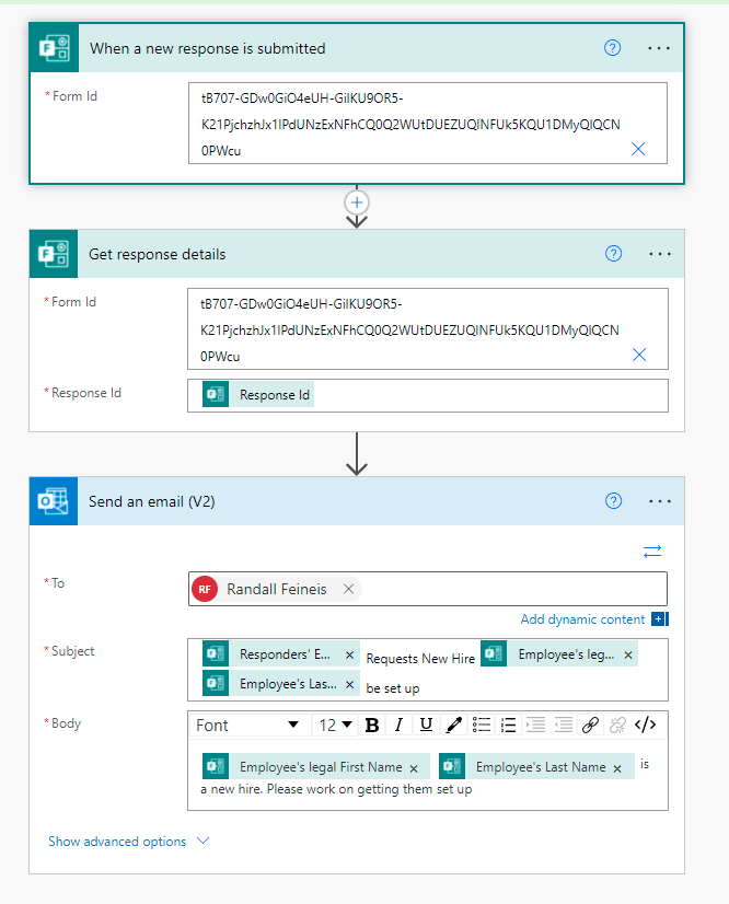 Power Automate > Forms > Response Details not emailed - Microsoft Q&A