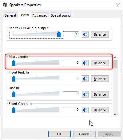 Microphone input to speaker output - Microsoft Q&A