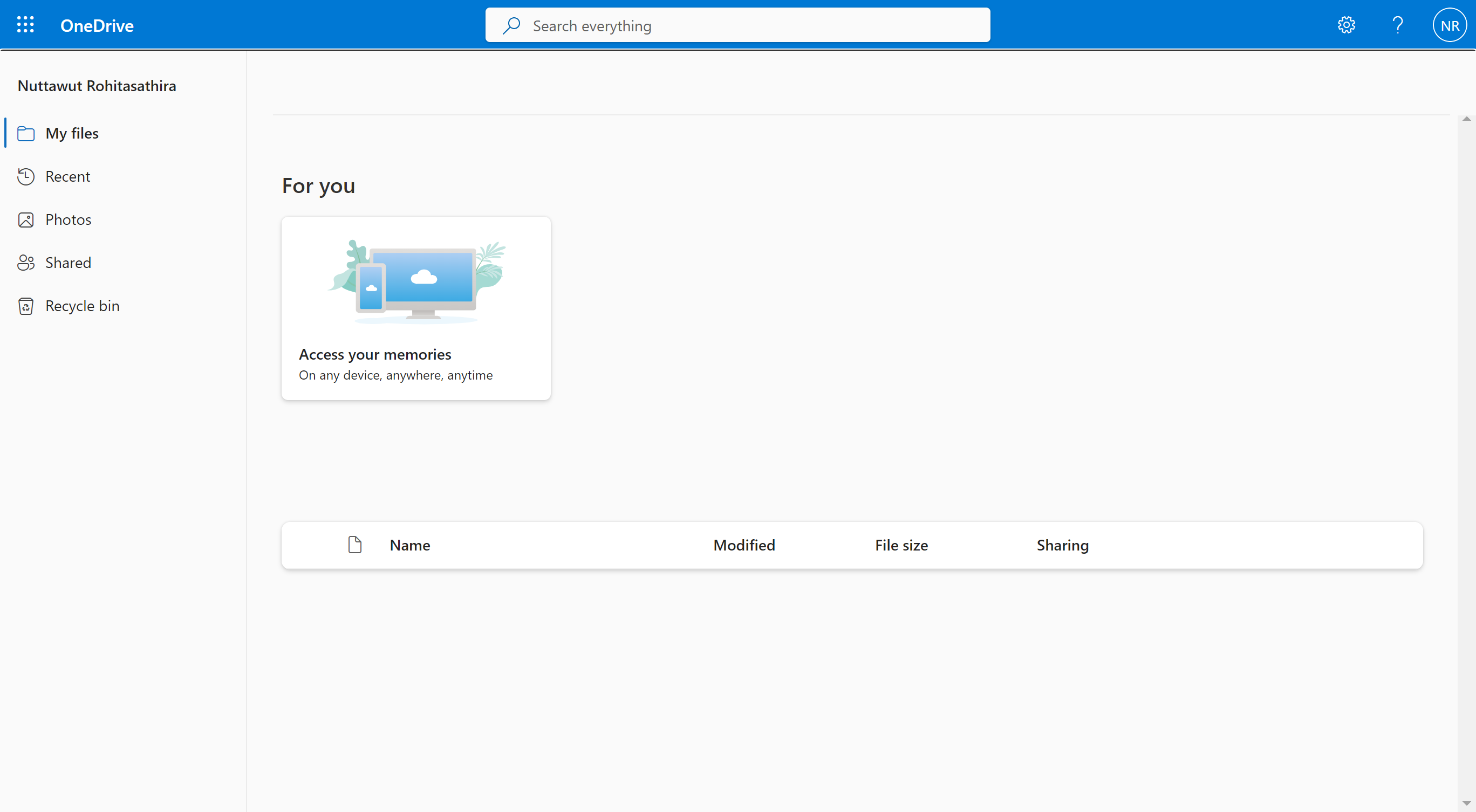 After log in, Onedrive didn't show any files. - Microsoft Q&A