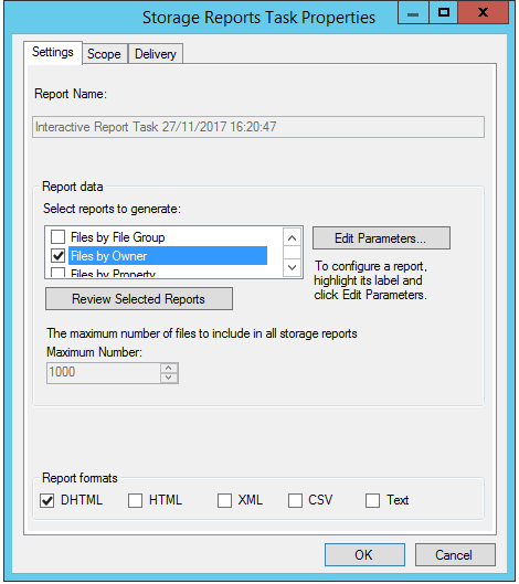 File Server Resource Manager Error - Generating Report by Owner ...