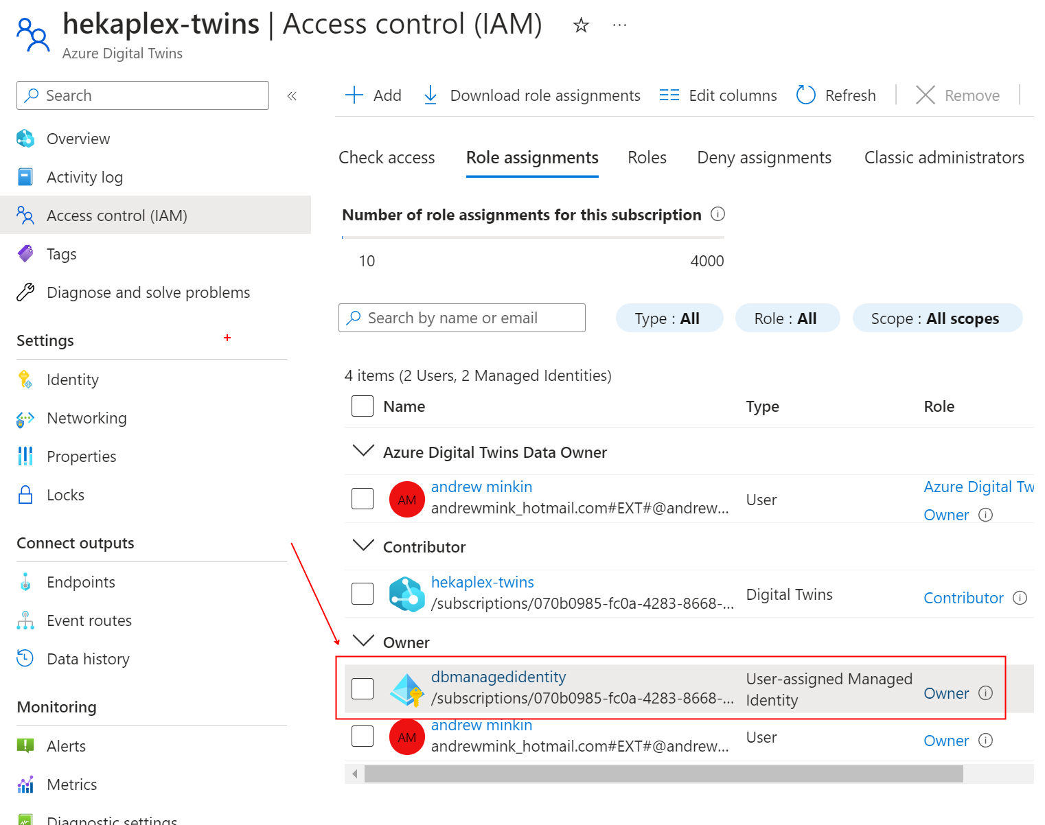 what Databricks resource needs a role assignment to connect to a ...