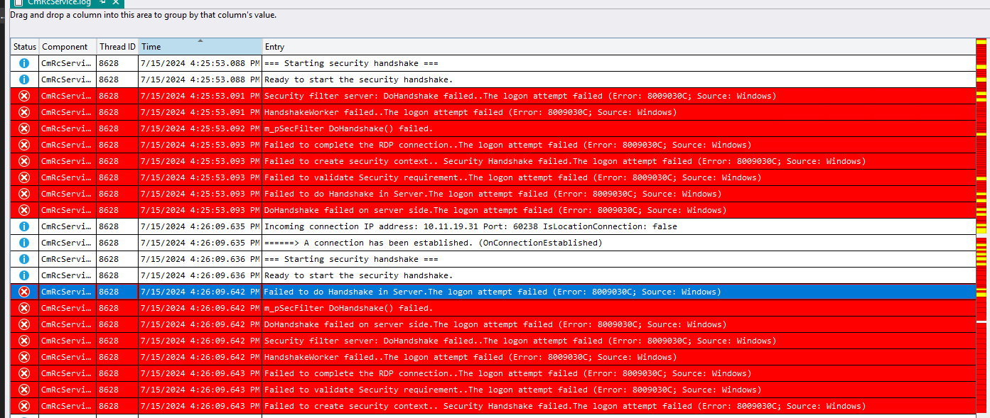 CmRcViewer.exe - Unable To Connect To Device - Microsoft Q&A