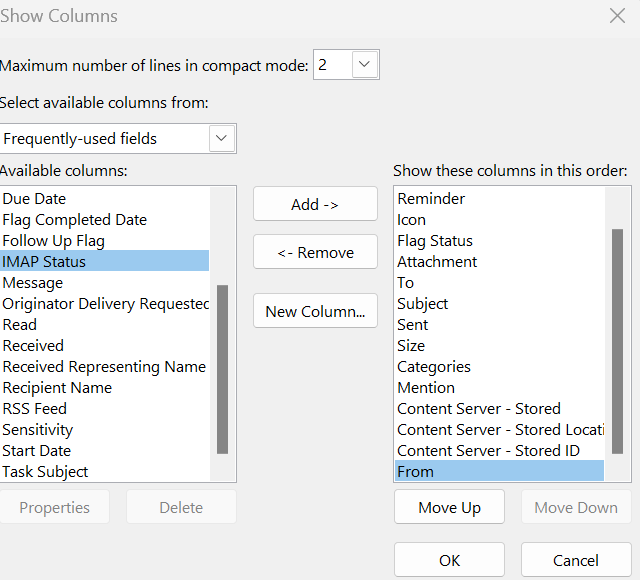 Outlook Inbox Column Not Showing the Name of Sender, Instead Shows Names of Other Recipients of ...