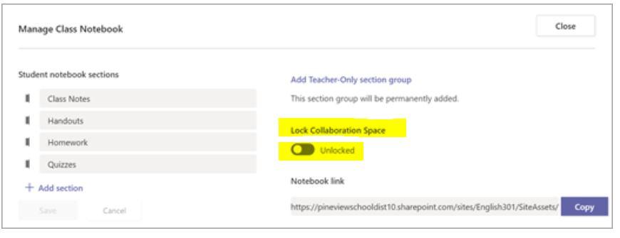 Stop OneNote from locking pages - Microsoft Q&A
