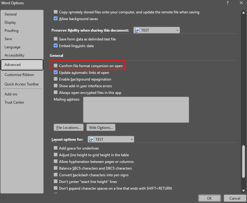 Where is the setting for this Word popup? - Microsoft Q&A