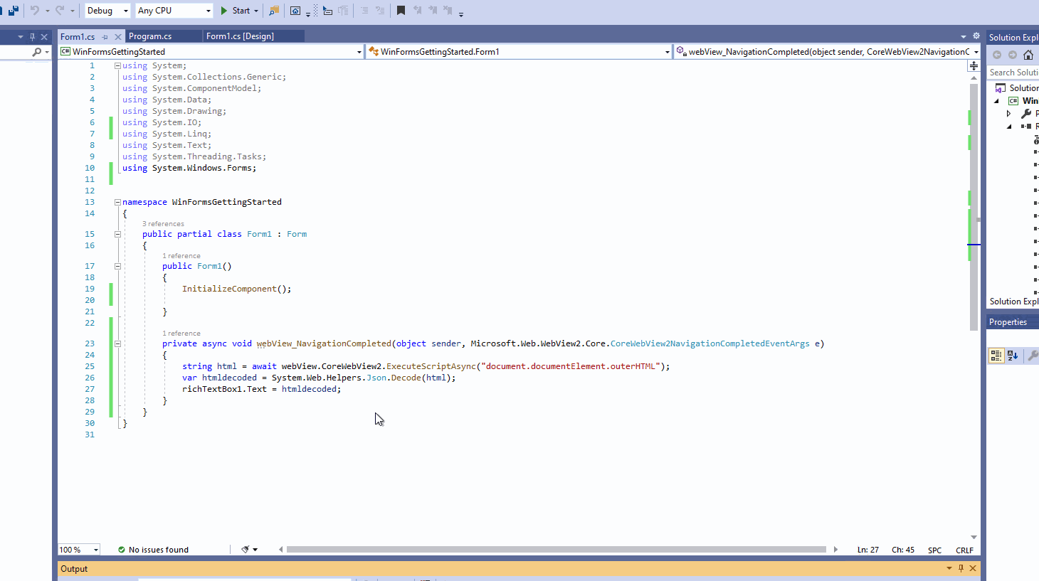 How to: Inject CoreWebView2.ExecuteScriptAsync ? - Microsoft Q&A