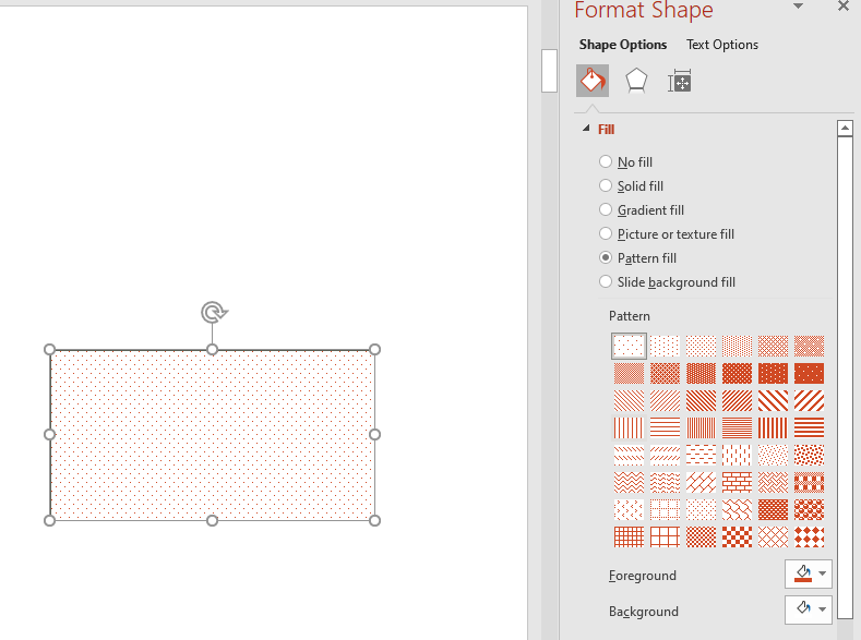 Cannot make pattern fill transparent - Microsoft Q&A