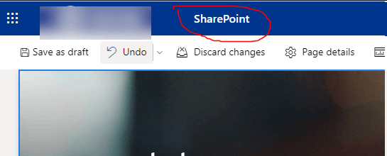 How do I change the link on the top header "Sharepoint" - Microsoft Q&A