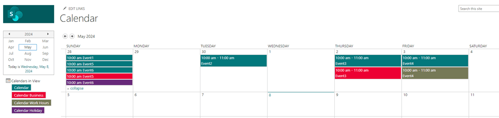Sharepoint Calendar - Overlay Colors - Microsoft Q&A