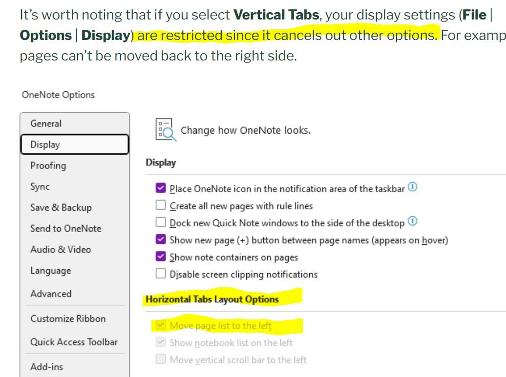 OneNote for 365 Pages Menu - Microsoft Q&A
