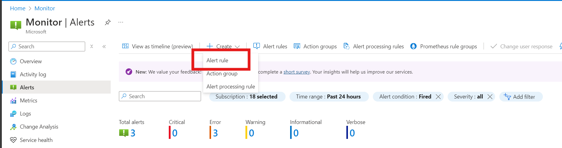 logic App to ingest notification of azure monitor alerte to Microsoft ...