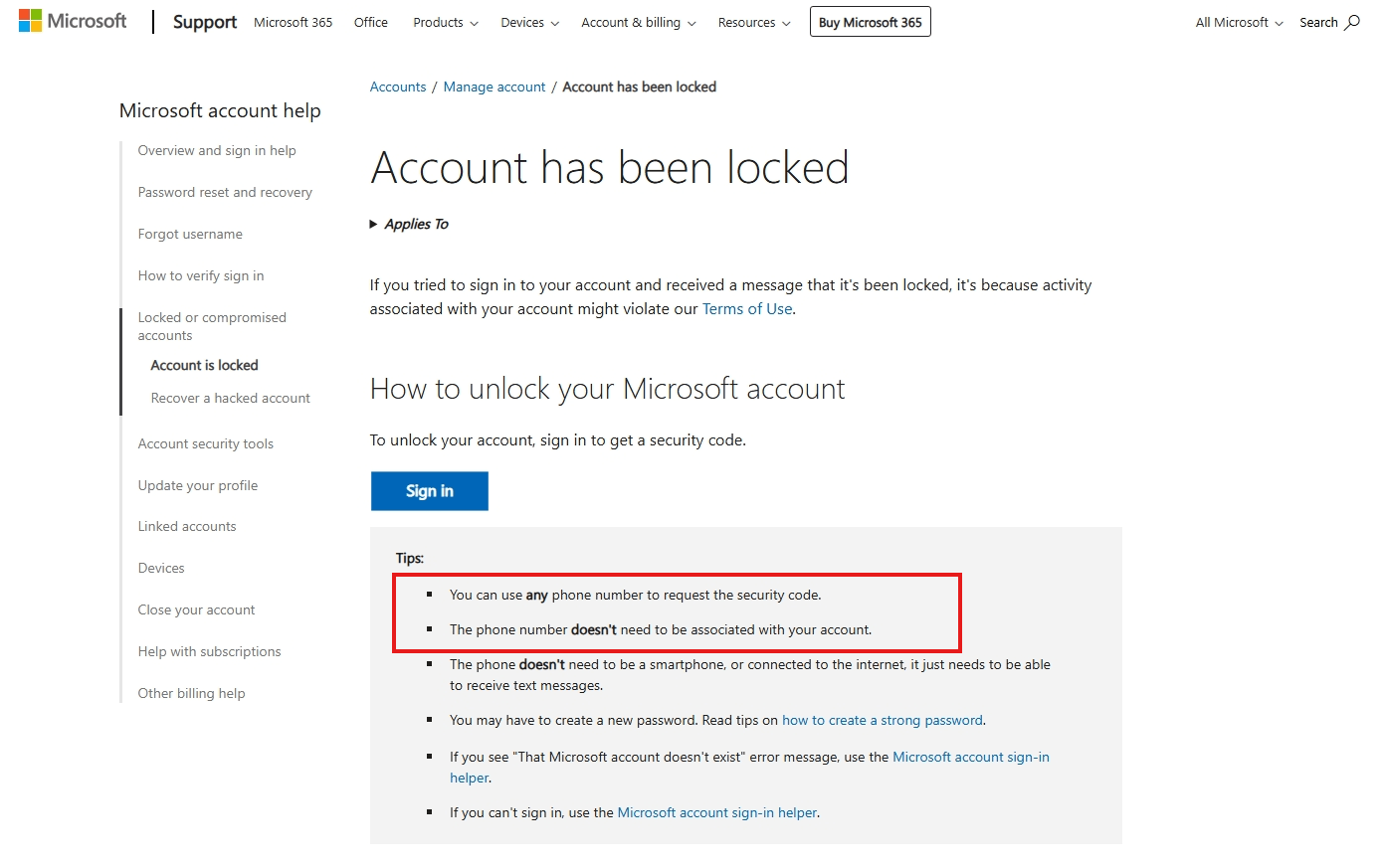 My Account has been locked and I can't get verification number or ...