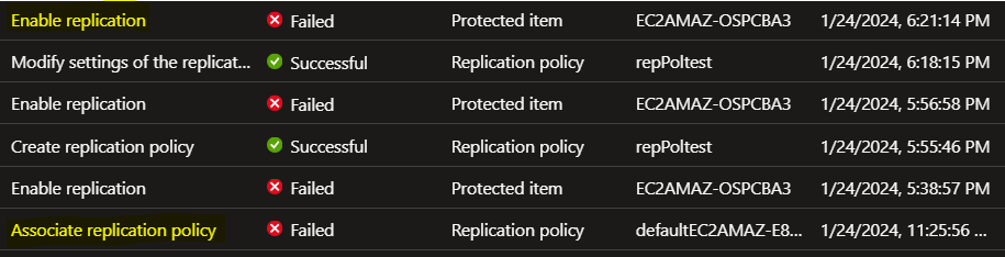 Azure migrate - Enable Replication is throwing a failure - Microsoft Q&A
