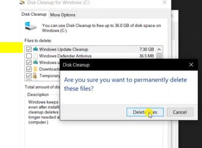 What does the "Windows Update Cleanup" delete in disk cleanup and what ...