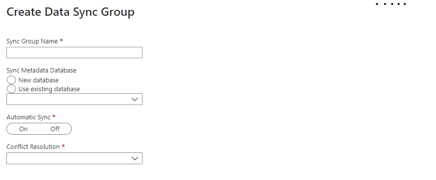 How do I diagnose why creating a New Sync Group will not complete ...