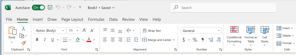 New look and feel to the office title bars and ribbons. - Microsoft Q&A