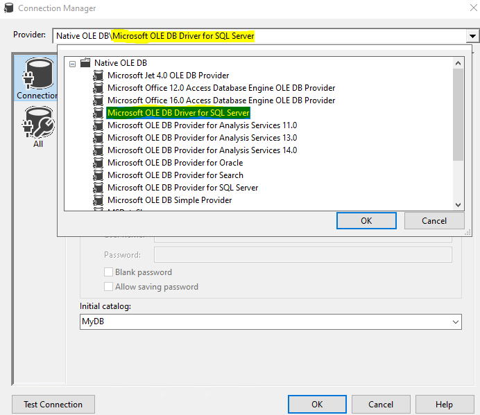 Msoledb Connection Manager Microsoft Qanda