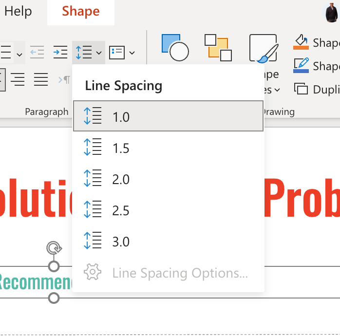 "Line Spacing Options" is greyed out... - Microsoft Q&A