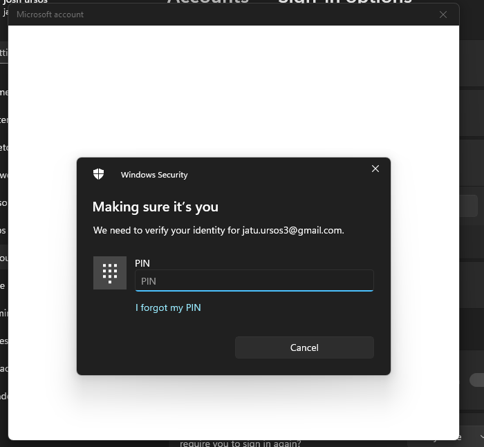 How to reset Windows Hello PIN if I am stuck in a loop due to no "reset ...