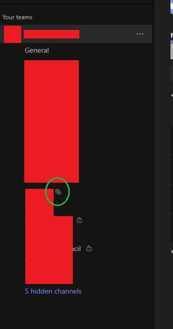 I need help to identify an icon near a teams channel - Microsoft Q&A
