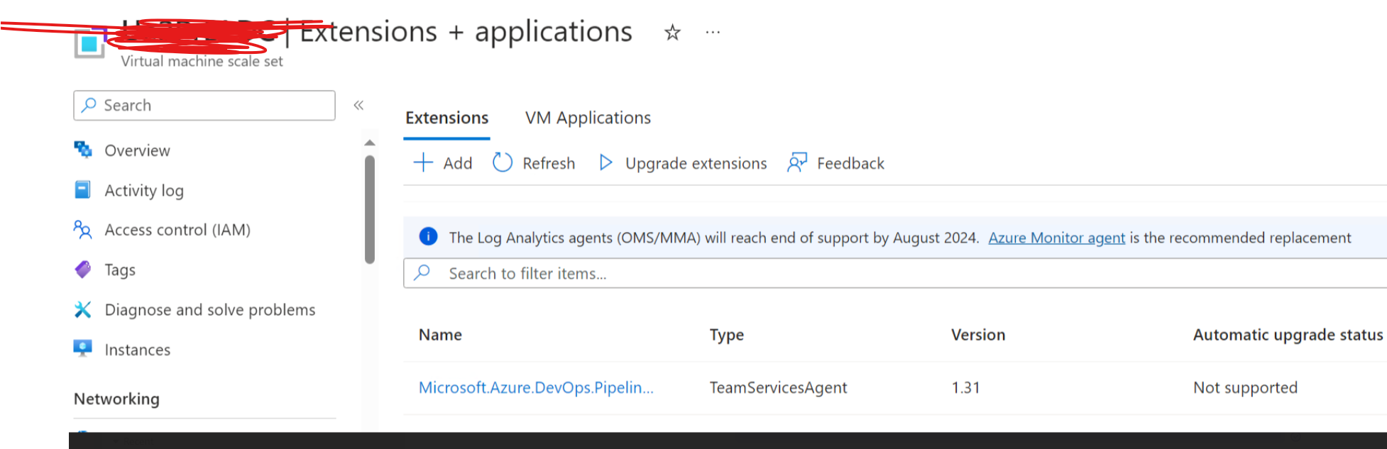 Extension Query On Scaleset Microsoft Qanda