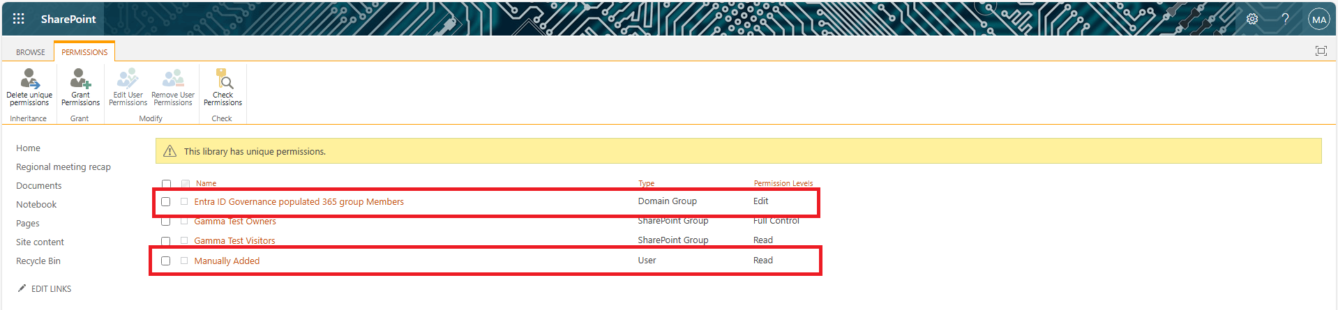 365 Sharepoint Group Member/Visitor permissions question - Microsoft Q&A