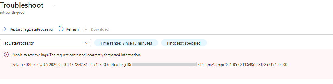 IoT Edge Module gives Unable to retrieve logs error - Microsoft Q&A IoT Edge Module gives Unable to retrieve logs error - Microsoft Q&A